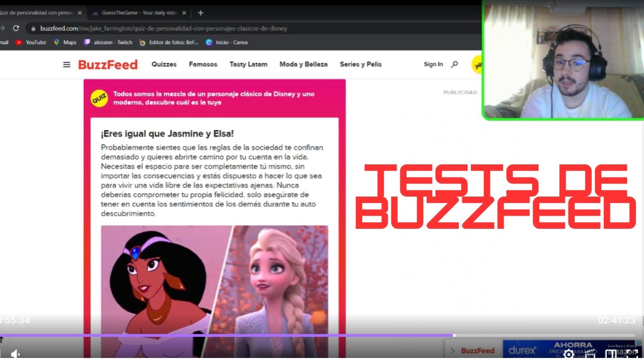 HACIENDO TESTS DE BUZZFEED 👑 - YouTube