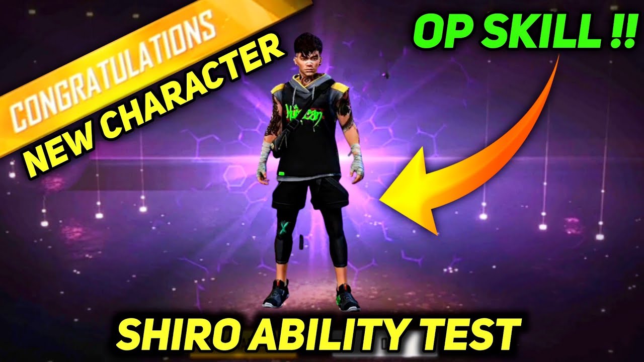 NEW CHARACTER IN FREE FIRE | FREE FIRE SHIRO CHARACTER ABILITY TEST ...