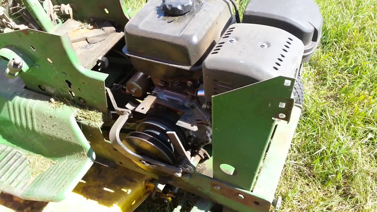 John Deere 110 harbor freight repower part 3 - YouTube