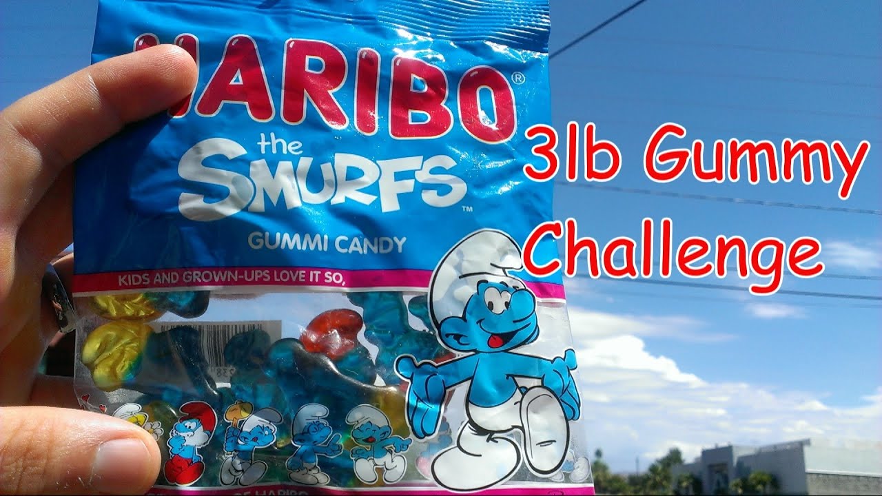 Smurfs Gummy Candy 3lb challenge - YouTube