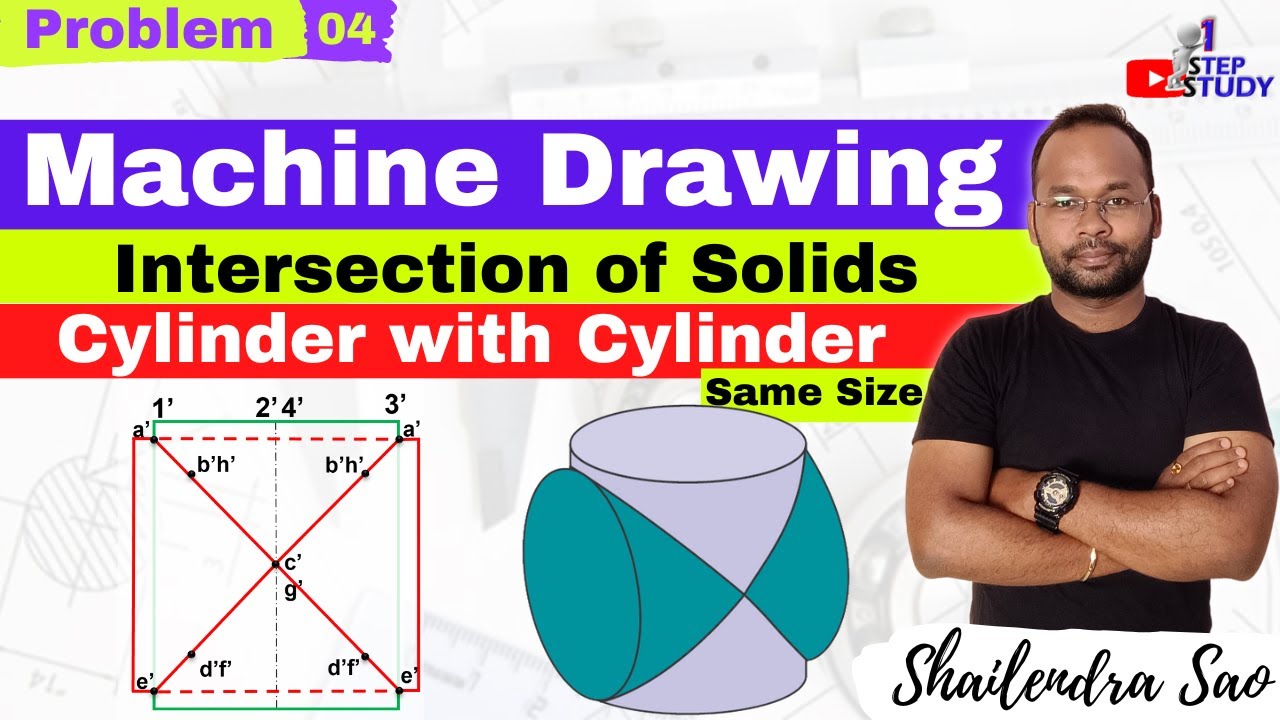 Intersection of Solids - Cylinder with Same size Cylinder - Problem 4 ...