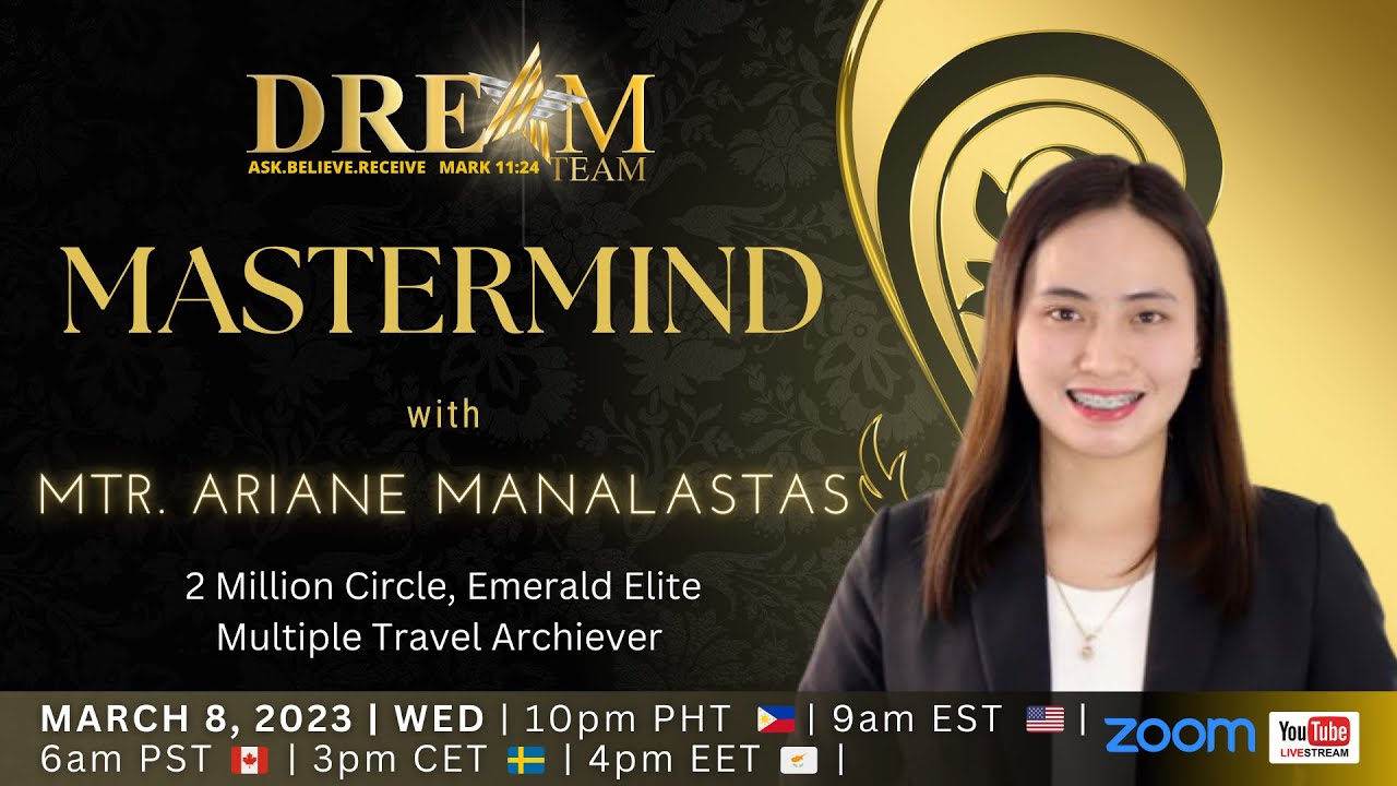 DREAM TEAM MASTERMIND DAY 3 WITH TOP MENTOR ARIANE - YouTube