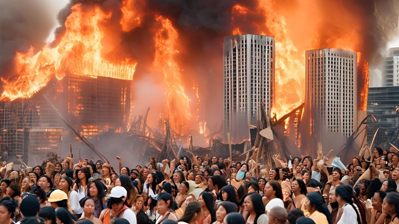 People are running in panic! Fire has reached residential areas in ...