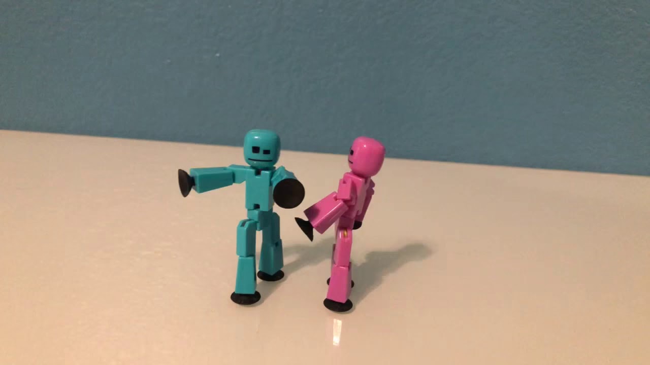 Cyan stikbot VS Pink stikbot!! - YouTube
