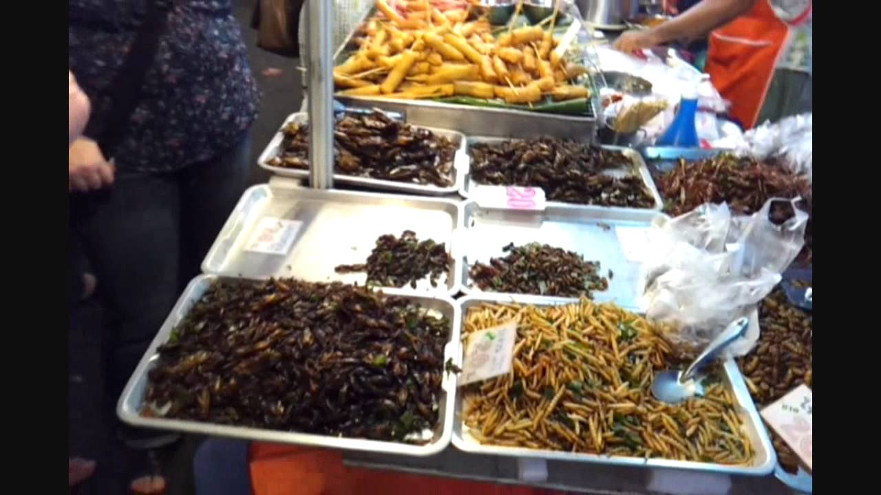 Bangkok Thai Food Market (outdoors) - Chicken, Pork, Fish, Bugs! You ...