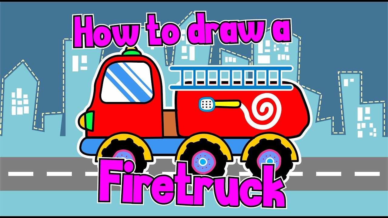 How To Draw A Firetruck #miltondrawings - YouTube
