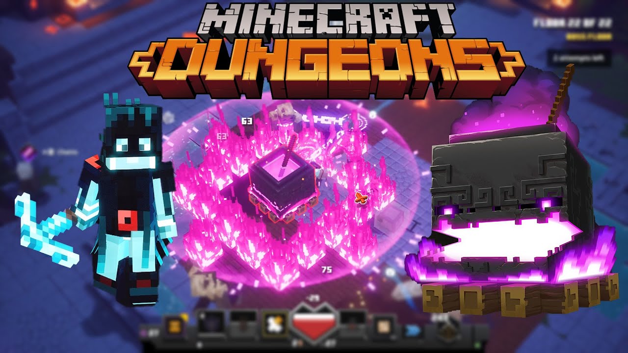 ปีนหอคอยชั้น 1-22 ไปตบบอส Corrupted Cauldron [Minecraft Dungeons] - YouTube