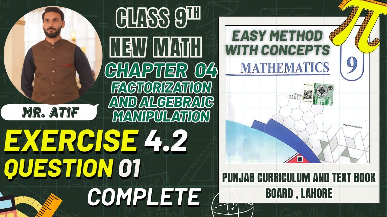Exercise 4.2 Question 01 Complete Class 9th New Math Punjab curriculum ...