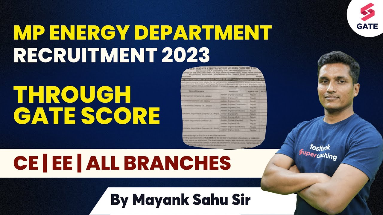MP Energy Department Electricity Board Recruitment 2023 Through GATE ...