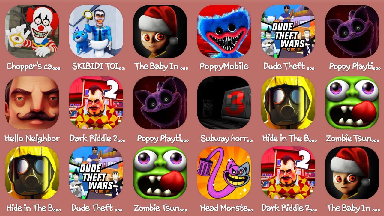 Dude Theft Wars,Chopper's Carnival,Skibidi Toilet Prison Run ...