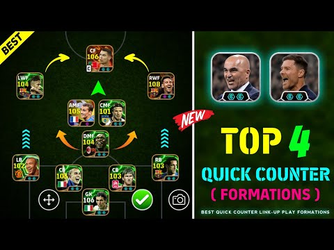 Top 4 Best Quick Counter Formations In eFootball 2026 🤩💥 R. Martinez Best Link-Up Play Formation 🥶