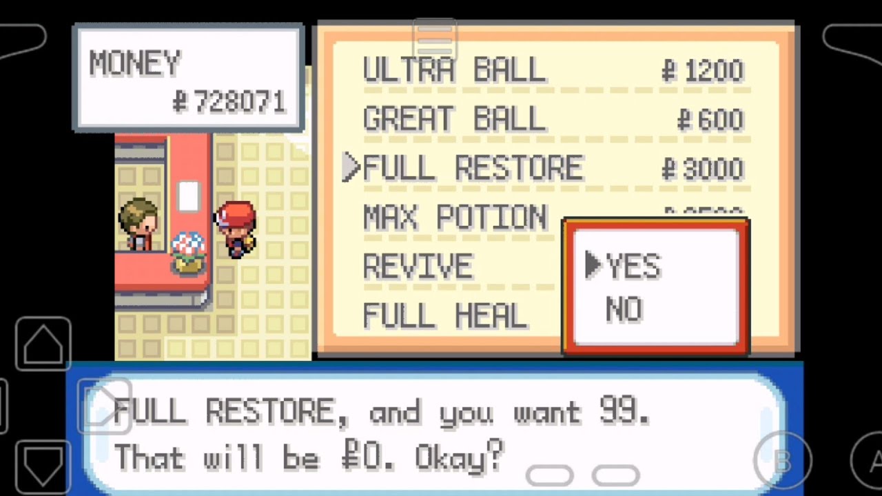 Free shop items Pokemon Fire Red V1.1 cheat - YouTube