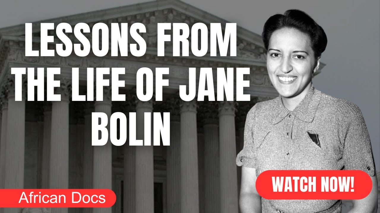 Seven Inspirational Lessons from The Life of Jane Bolin - YouTube