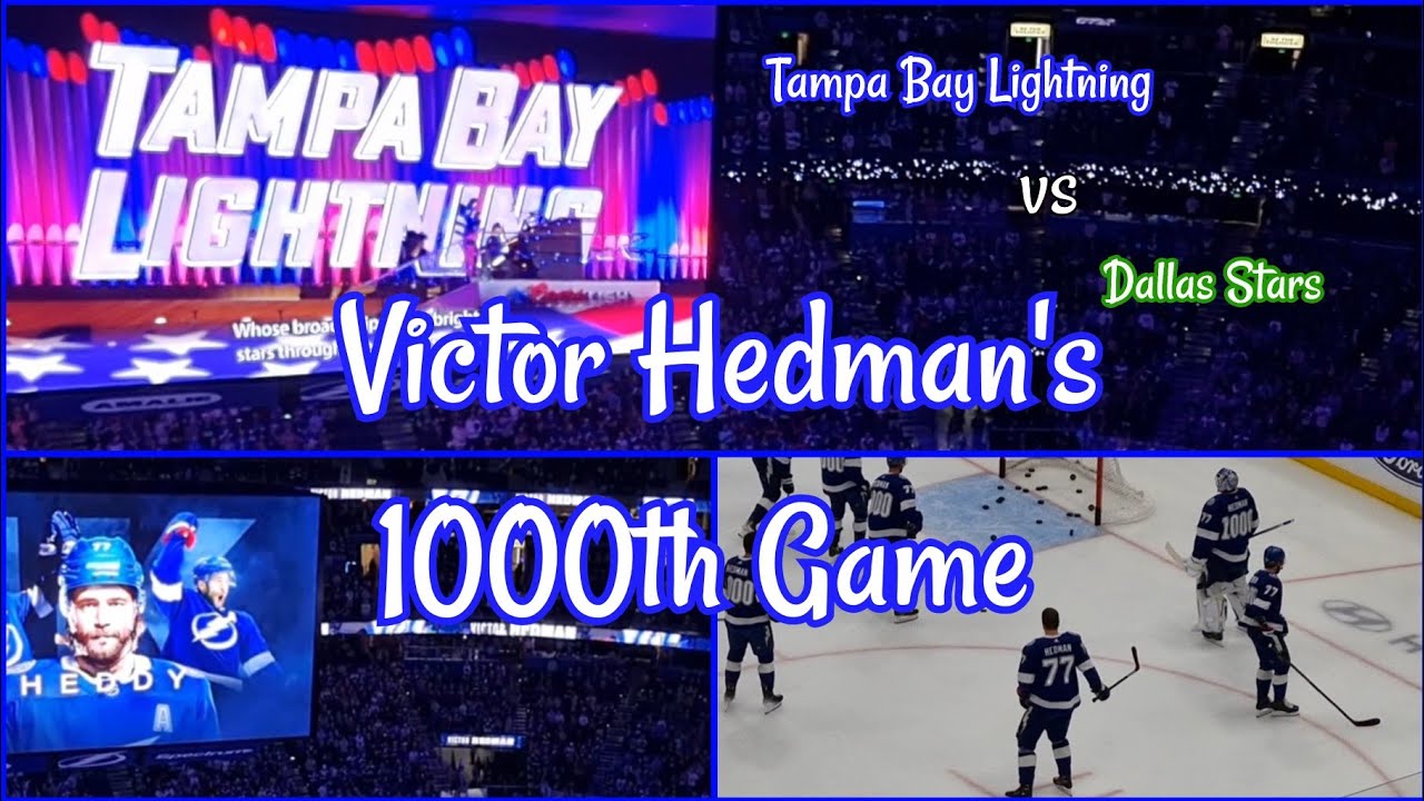 Tampa Bay Lightning vs Dallas Stars - Victor Hedman's 1000th NHL Game ...
