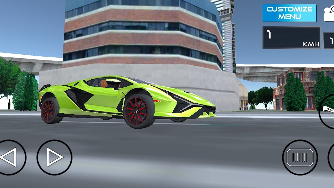 Green colour Lamborghini Aventador racing drifting simulator game ...