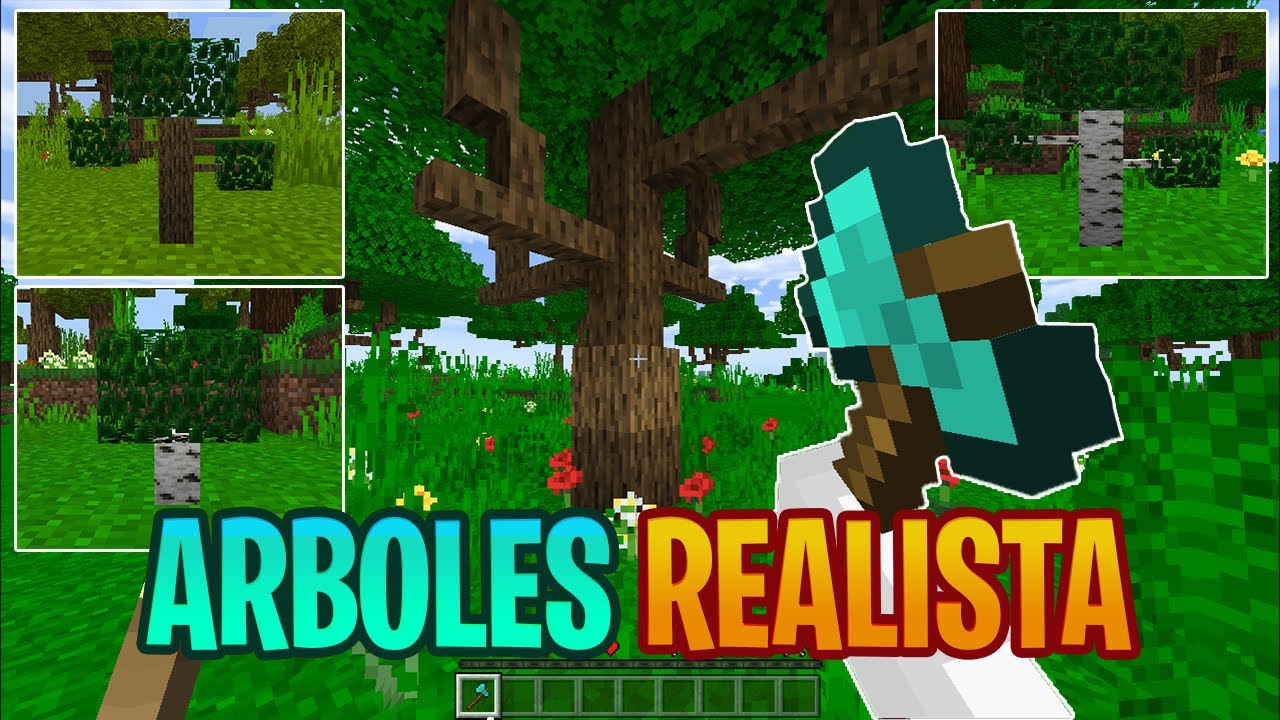 😱DYNAMIC TREES MOD para Minecraft PE 1.17 - ARBOLES REALISTAS Y FRUTOS ...