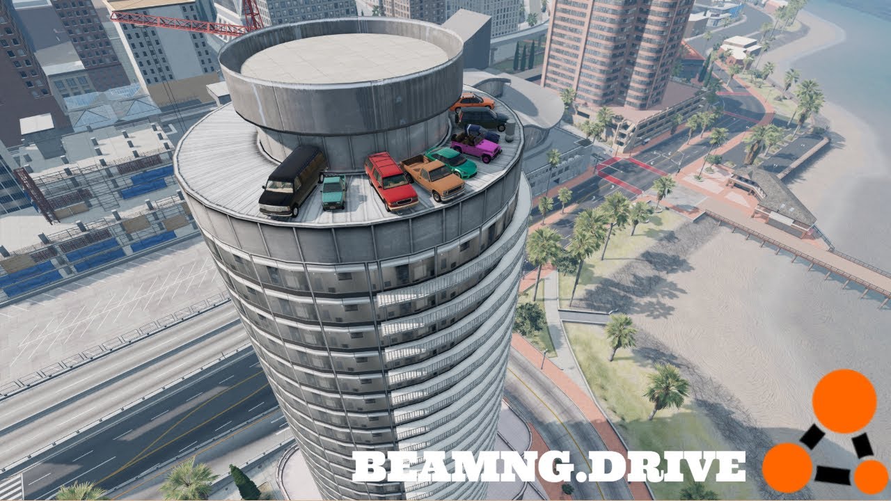 Cars Jump From High Buildings #003 | BeamNG Drive - YouTube