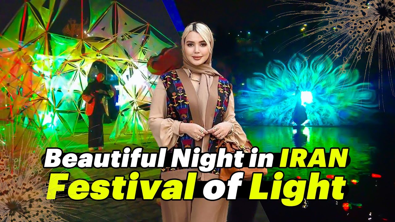 Night Walk in BIGEST Light Festival of IRAN | ایران - YouTube