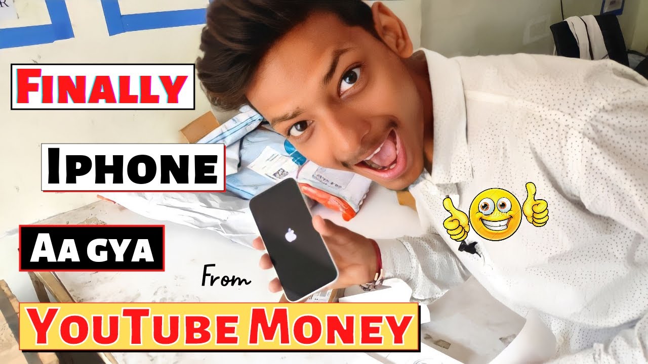 Finally apna iphone aa gya 🤩 | first phone from youtube money 💰 ...
