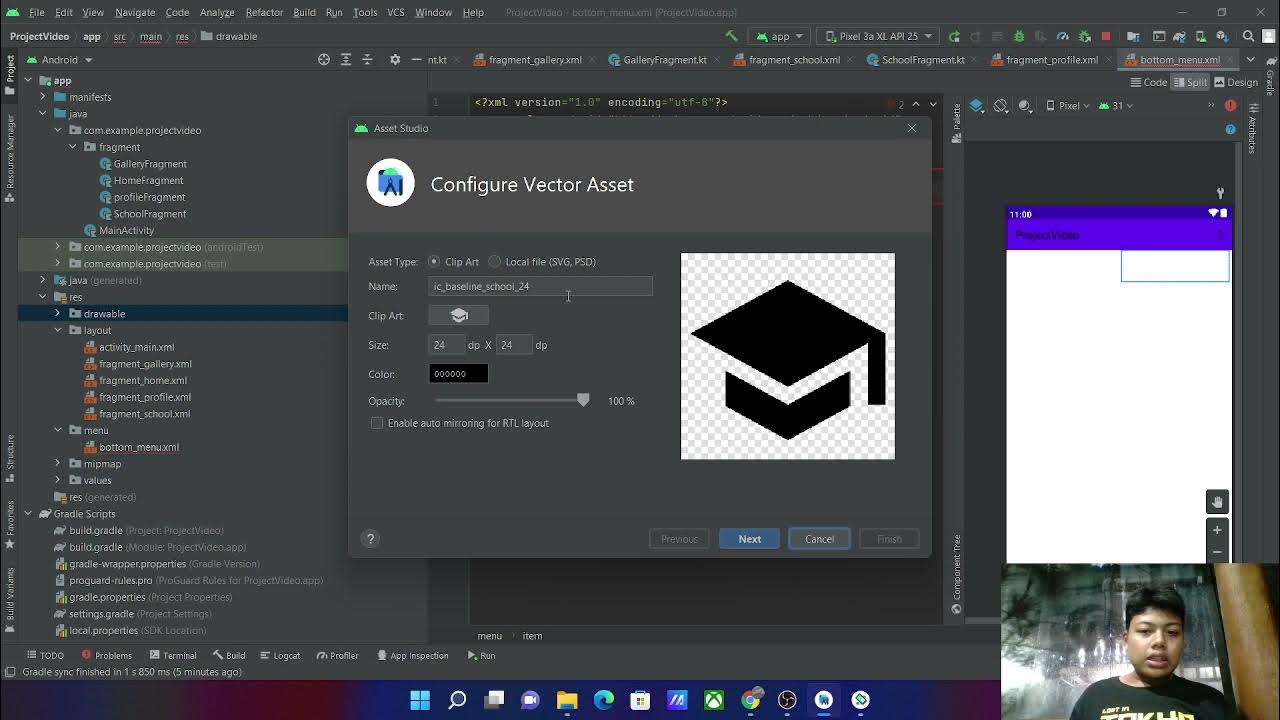 Cara membuat fragment dan navigation di android studio - YouTube