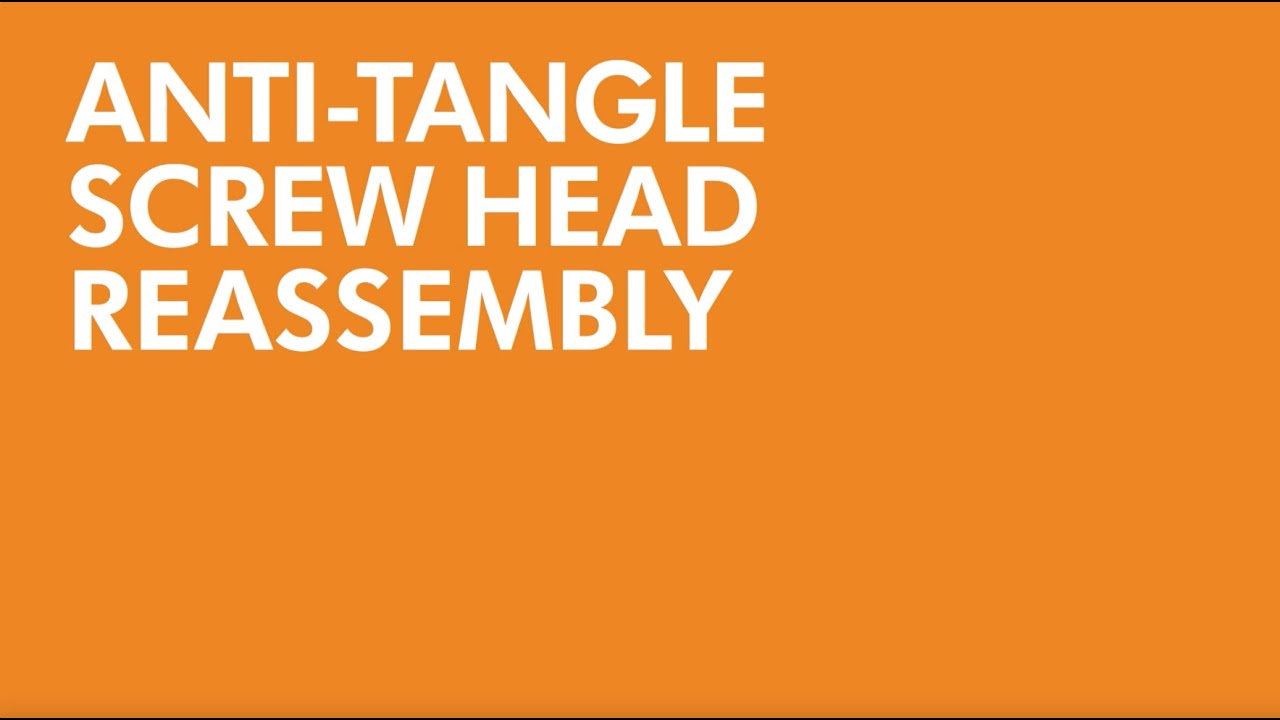Anti-tangle screw head resassembly - YouTube