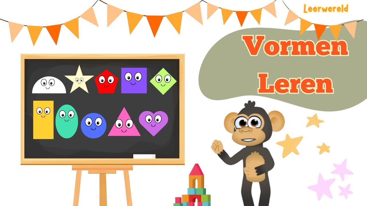 VORMEN LEREN 🟨🔺🟣 in het Nederlands voor peuters en kleuters | Leerzaam ...