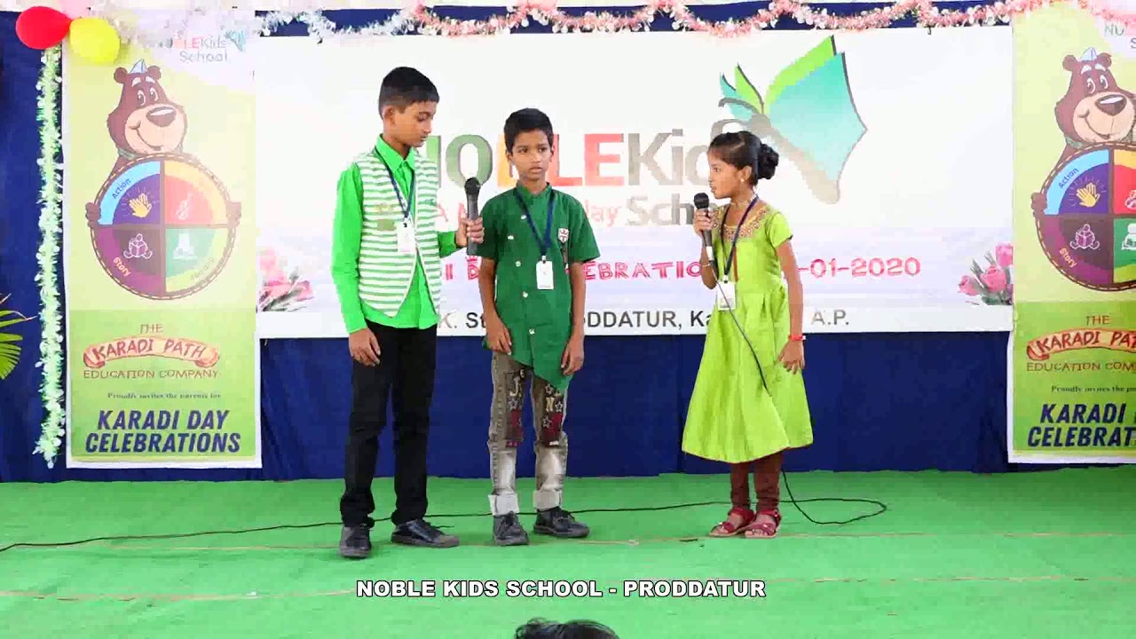 Skit Music Teacher in KARADI DAY held on 9th Jan 2020 at Noble Kids ...