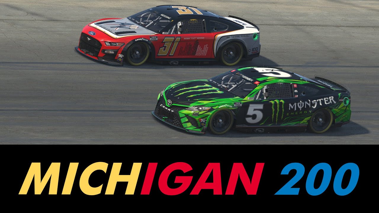 Michigan 200 | NASCAR iRacing Series, Race 23 | Full Race German ...
