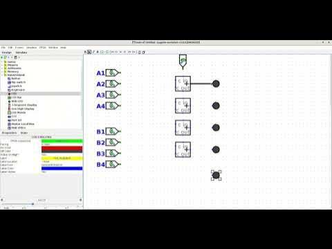 Addition of two numbers at bit level in logisim-evolution - YouTube