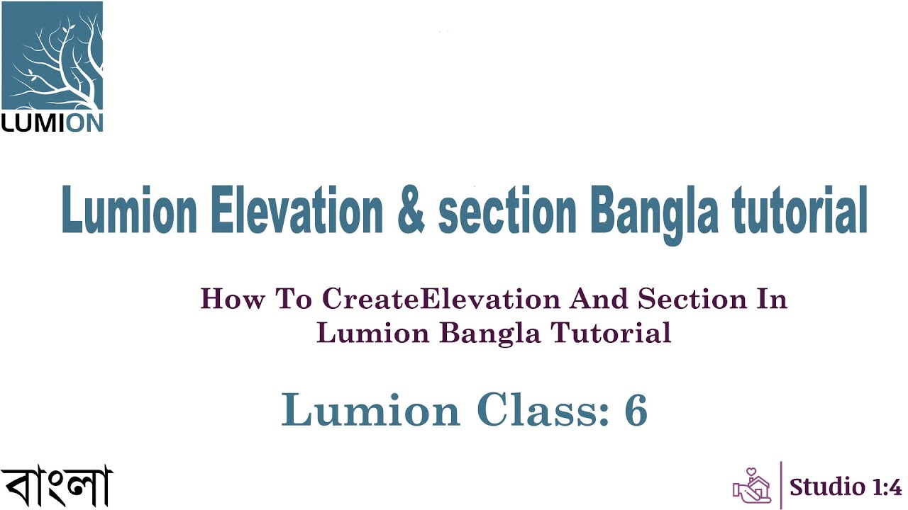 How to create an elevation and Section in Lumion / Bangla Tutorial ...