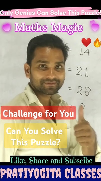 Genius IQ Test math puzzle🔥Math lover | Love math puzzle #maths #puzzle ...