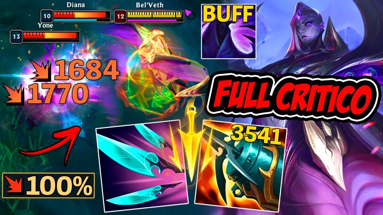 *PATCH NOVO* BEL'VETH FULL CRÍTICO DEPOIS DO BUFF TÁ QUEBRADO - LEAGUE ...