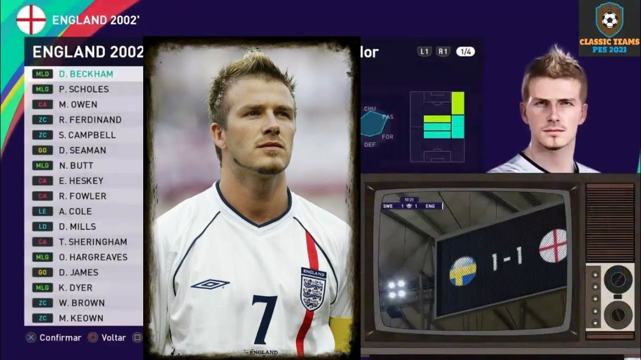 eFootball PES 2021 - ENGLAND 2002 - World Cup 2002 - Classic Teams ...
