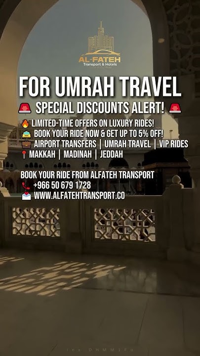 Airport Transfers | Umrah Travel | VIP Rides📍 Makkah | Madinah | Jeddah #umrah #shorts #ytshorts ...