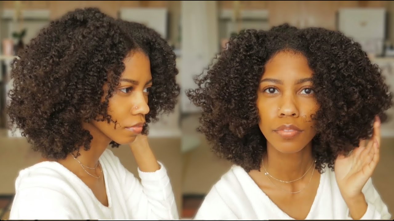 A Simplistic Natural Hair Routine | Fluffy Braid Out | Type 4 Hair ...