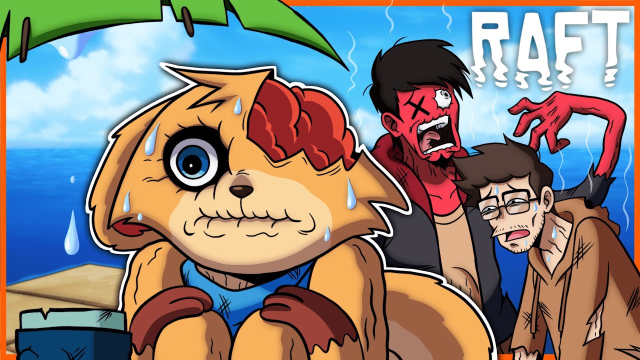 LOST AT SEA... [RAFT] w/CARTOONZ & KYLE [EP. 1] - YouTube
