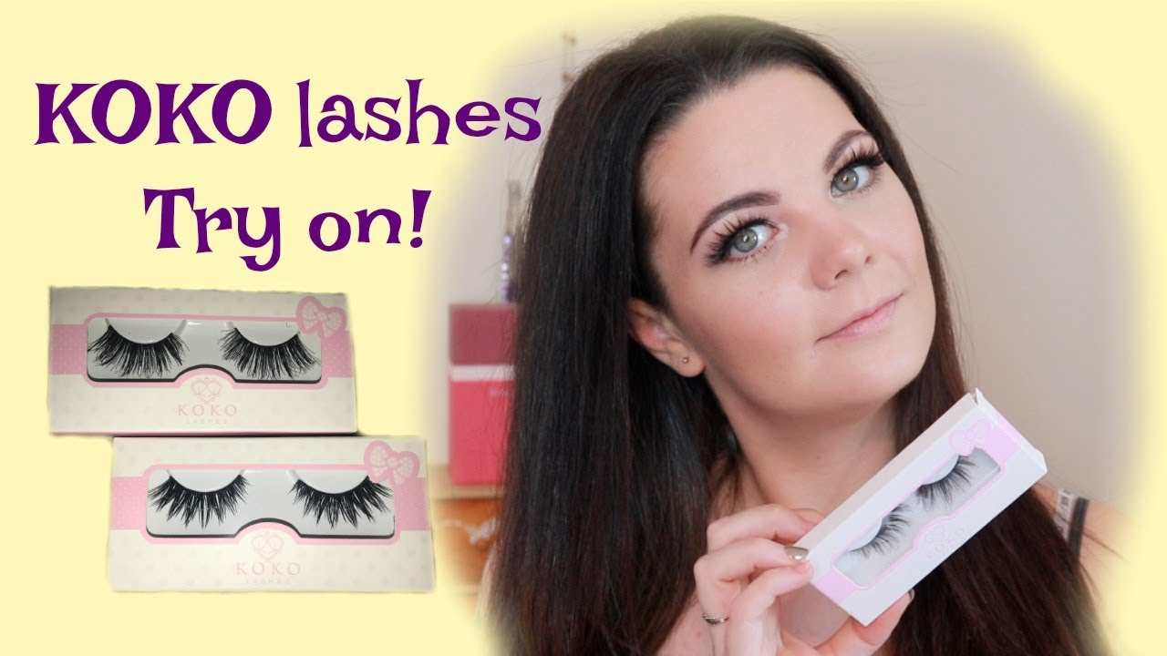 Koko lashes try on haul | Queen B & Goddess - YouTube