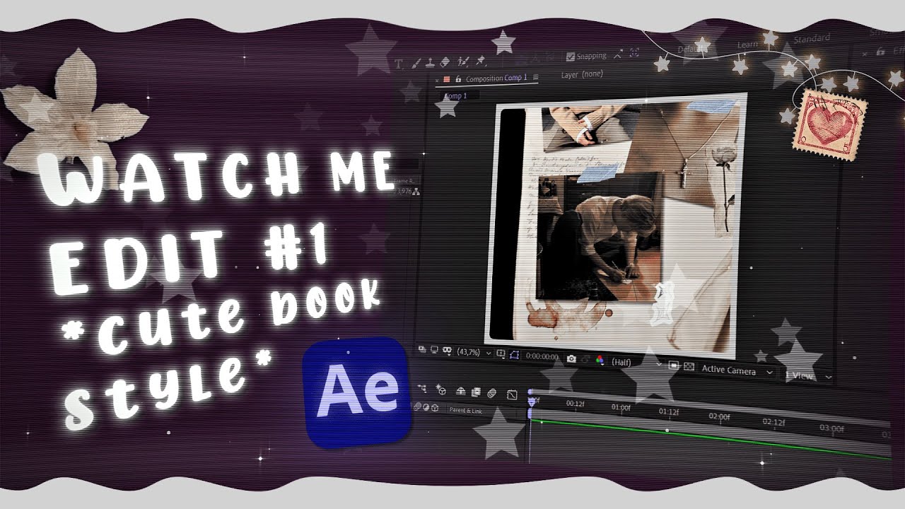 ⋆. WATCH ME EDIT ON AFTER EFFECTS // CUTE BOOK STYLE EDIT 𐙚˚ - YouTube
