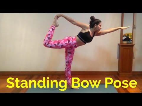 Standing Bow Pose for Balance, Respiraton and Spinal flexibility - YouTube