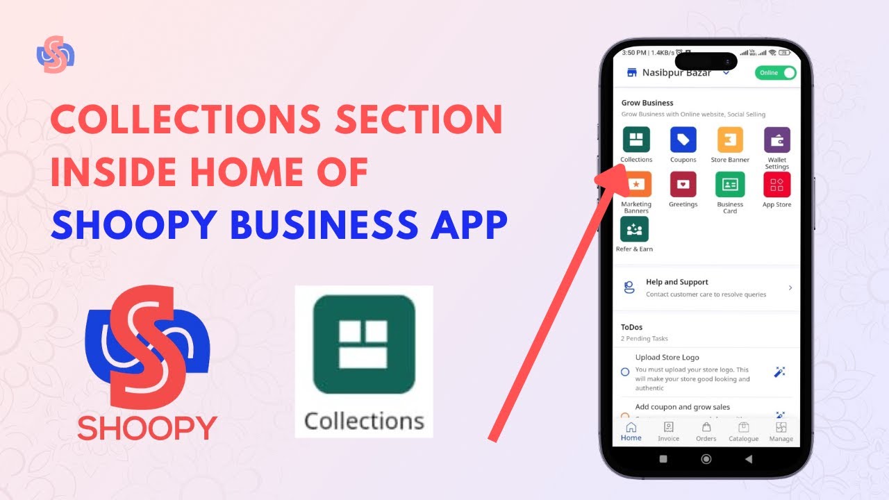 #13 COLLECTIONS Features inside Home section of Shoopy business app # ...