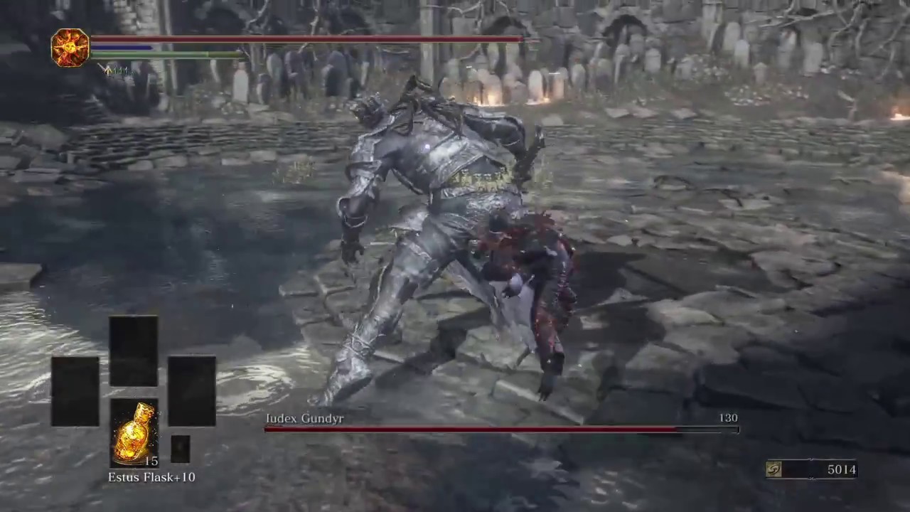 NG+7 Armor of Thorns Roll only Iudex Gundyr - YouTube