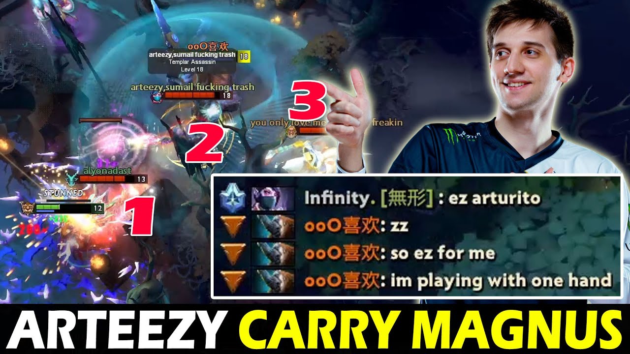 ARTEEZY PLAYING MAG WITH ONE HAND? - 2 EZ 4 RTZ | DOTA 2 Gameplay - YouTube