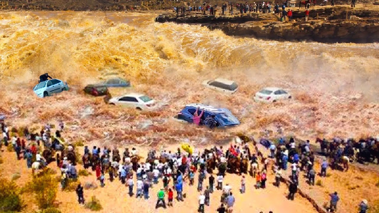 The Yellow River flood broke out! Strong floods flooded China, Millions died, Three Gorges Dam ...