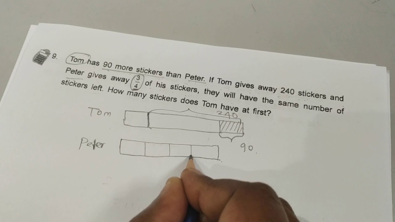 P5_Fraction word problem 4 - YouTube