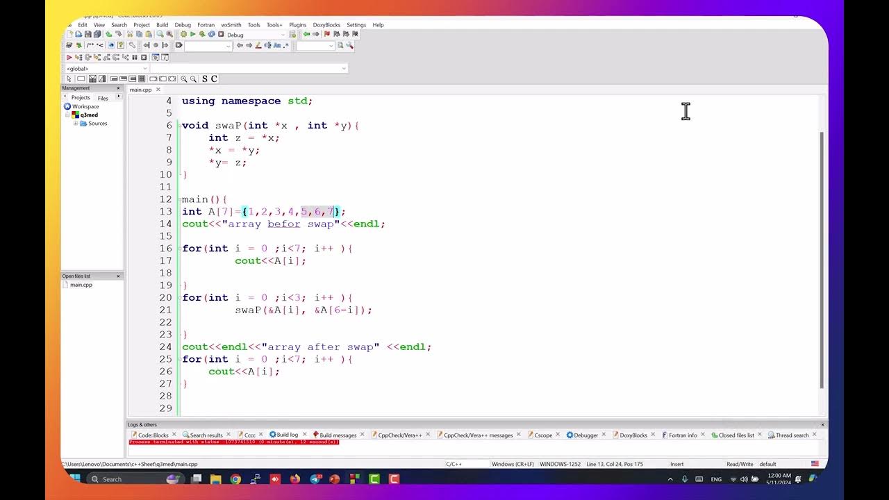 swap & char swap string uppercase lowercase - YouTube