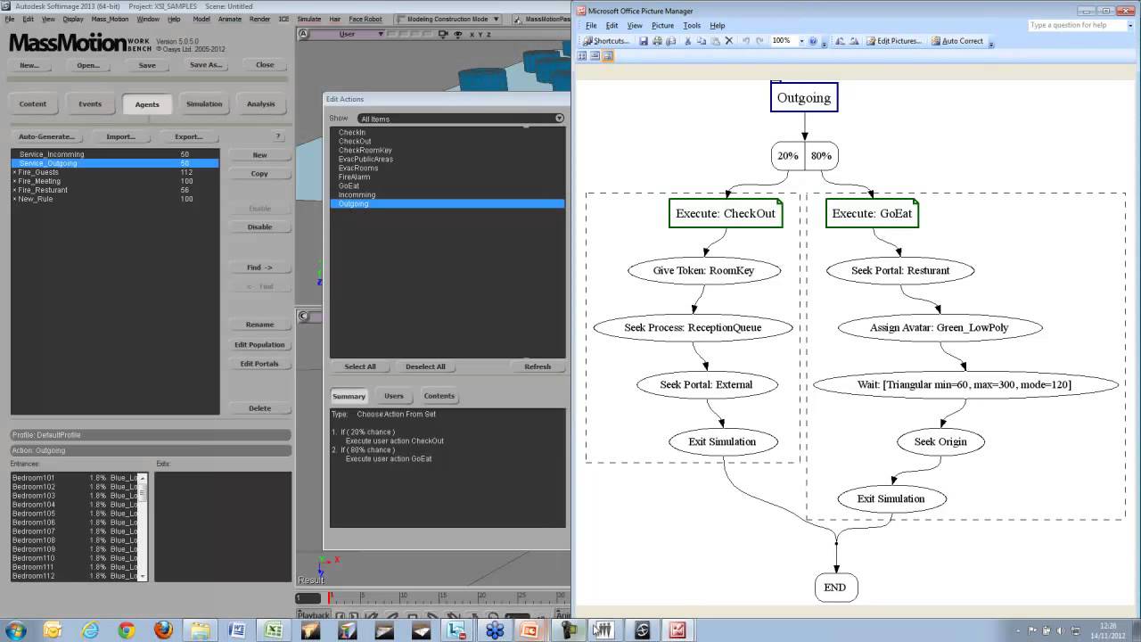 Crowd Simulation using MassMotion - YouTube