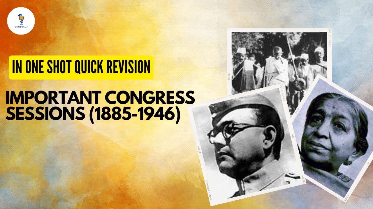 Important congress sessions(1885-1946) in 15 min | Quick revision for ...