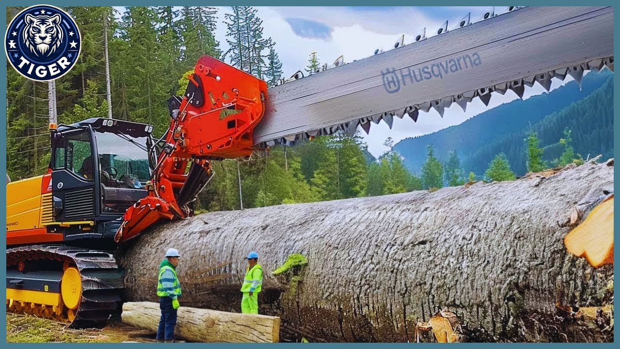 199 Incredible Fastest Big Chainsaw Cutting Tree Machines 6 - YouTube