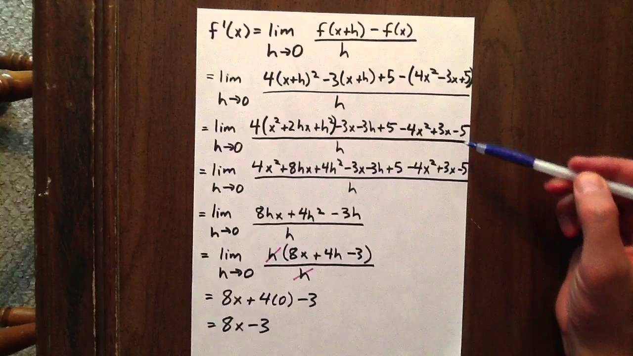 derivative first principles definition 2 - YouTube