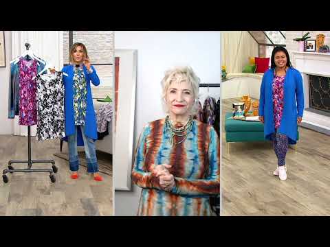LOGO Layers by Lori Goldstein Printed Tank Top with Mini Godet on QVC